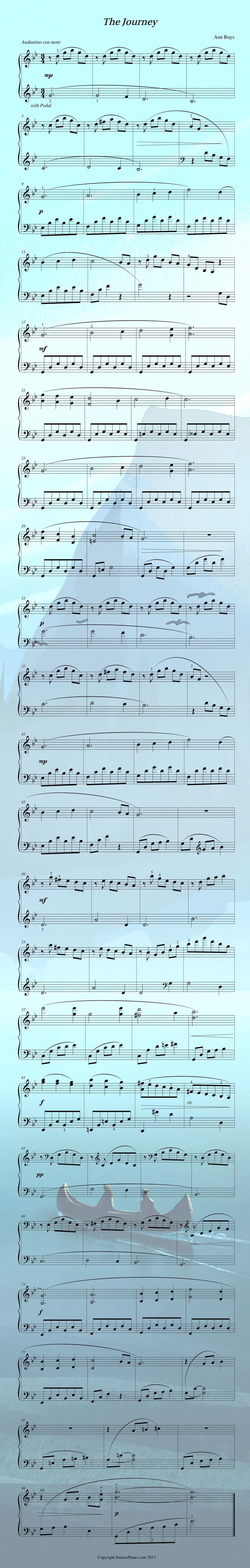 The Journey - Late Intermediate Piano Sheet Music