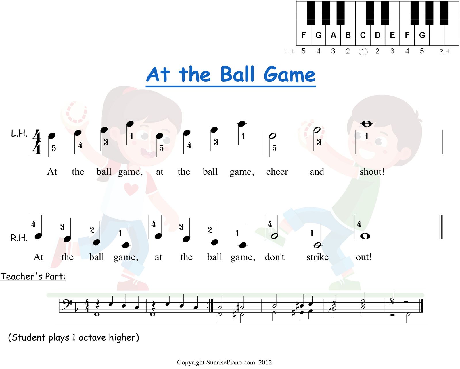 At the Ball Game - Primer Piano Sheet Music