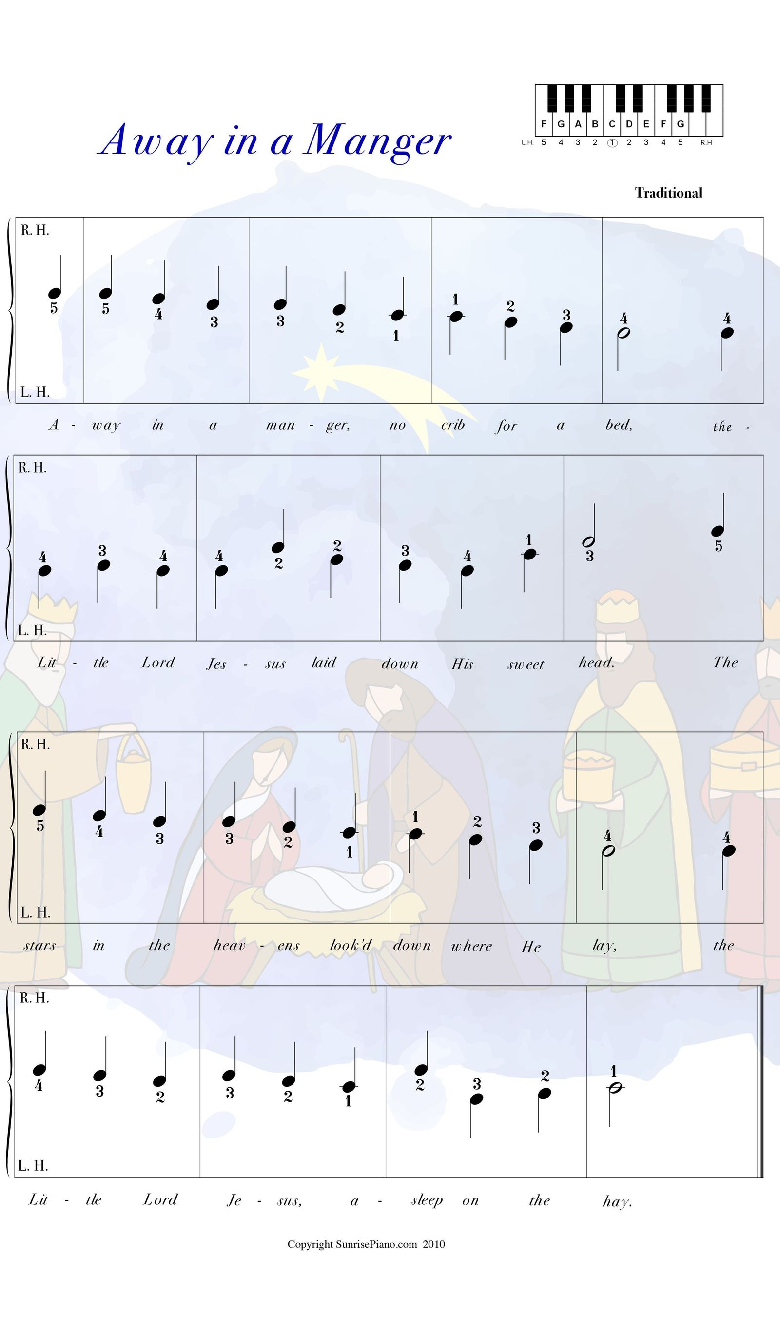 Away in a Manger - Primer Piano Sheet Music