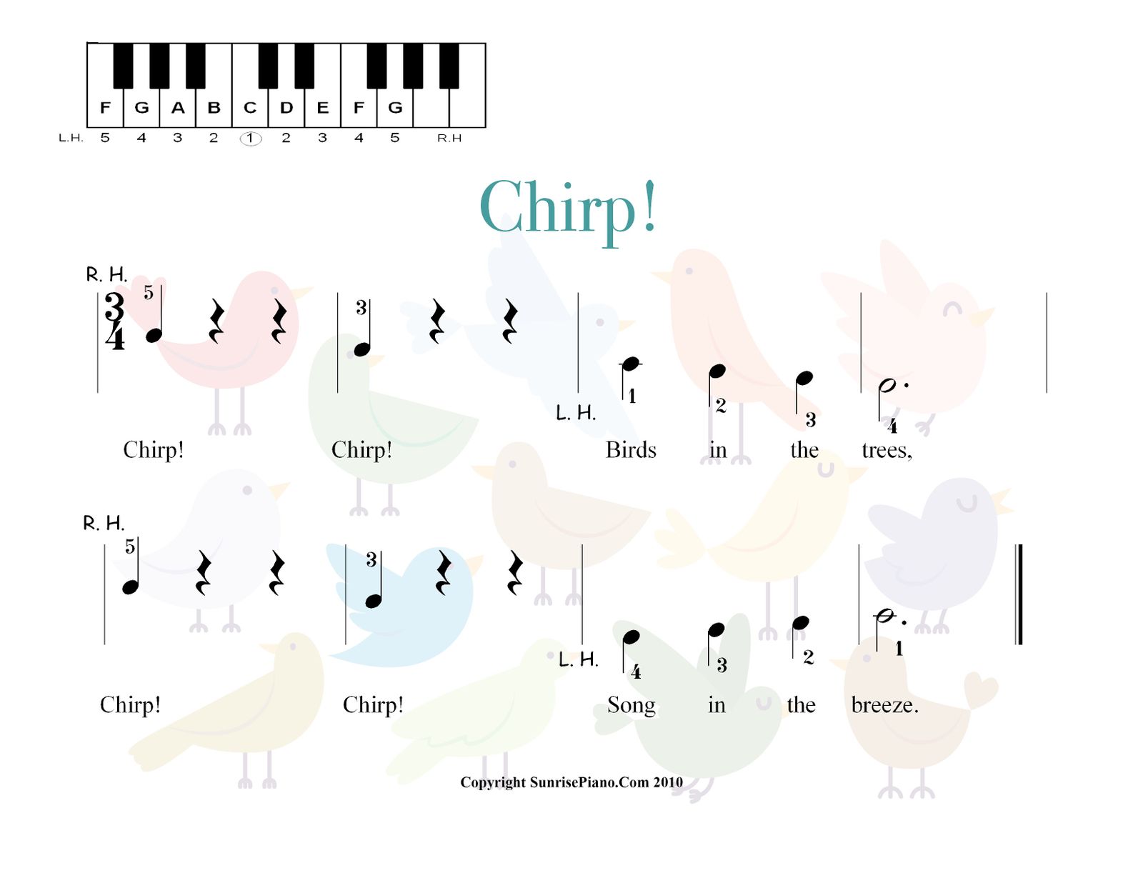 Chirp - Primer Piano Sheet Music