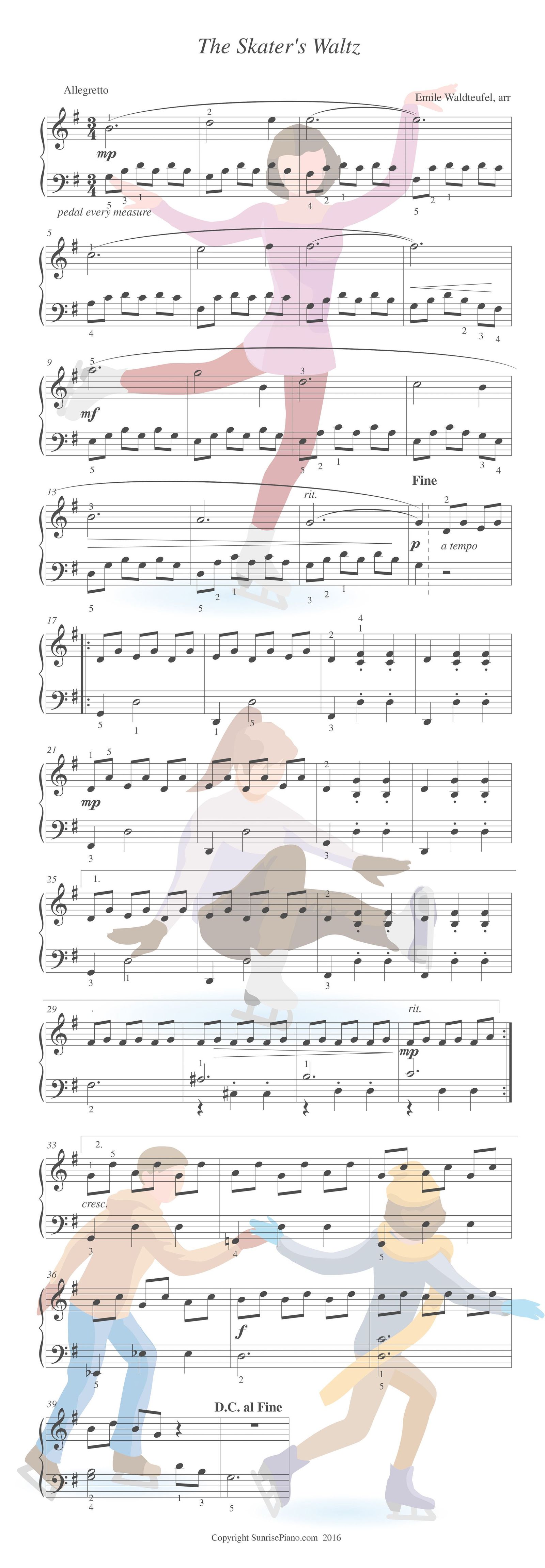 The Skater's Waltz - Intermediate Piano Sheet Music