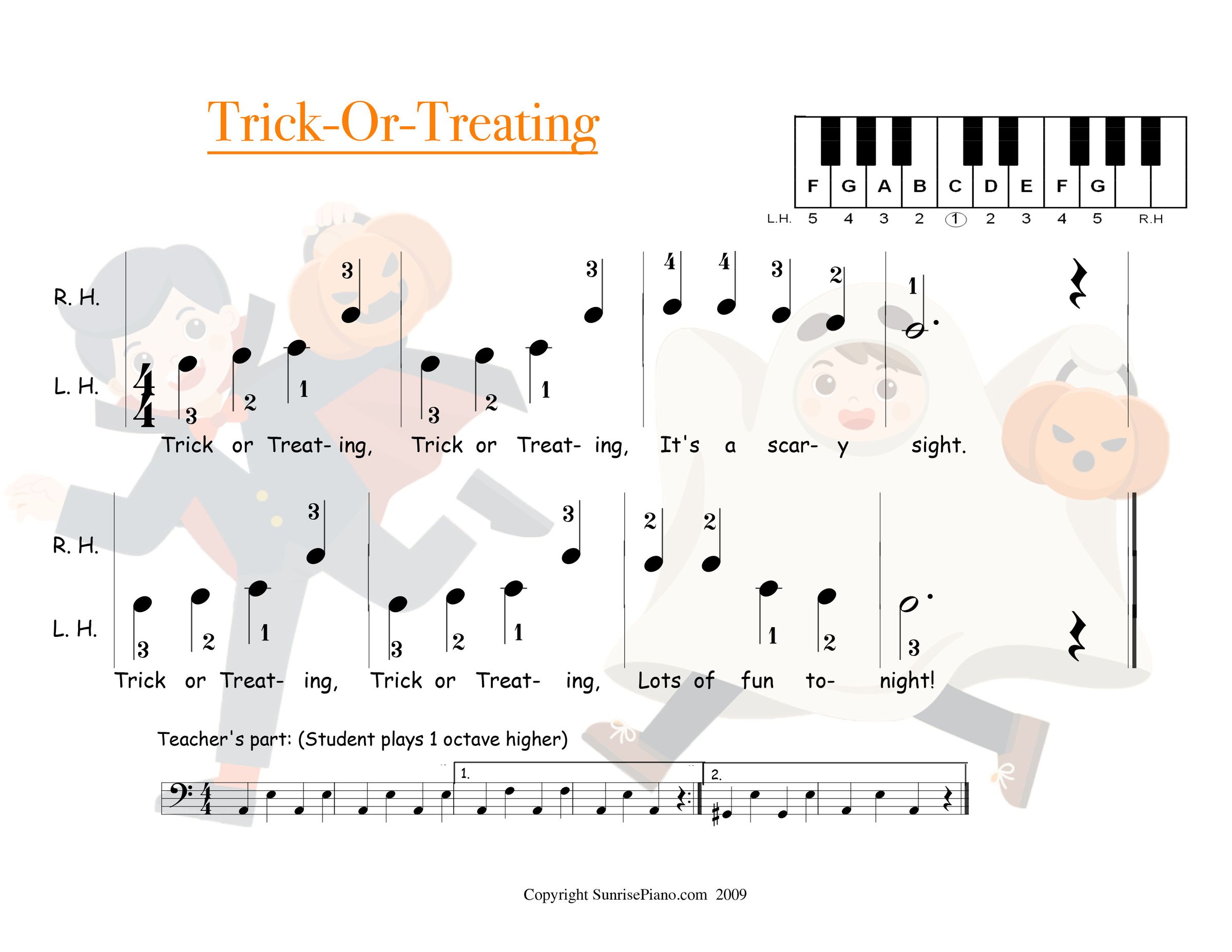 Trick or Treating - Primer Piano Sheet Music