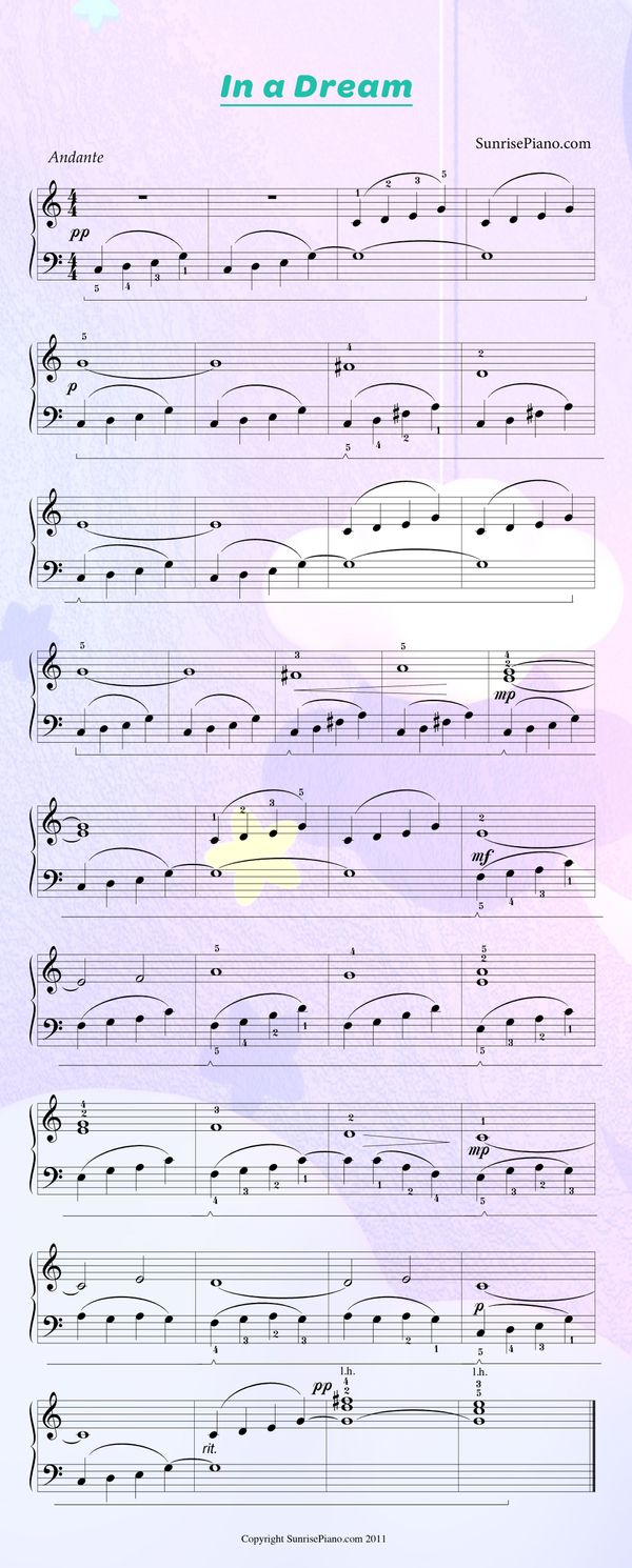 In a Dream - Early Intermediate Piano Sheet Music